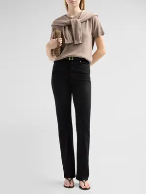 DH New York Jean Layered Knit Top