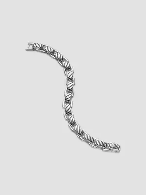 David Yurman Sculpted Cable Link Bracelet In Sterling 12mm