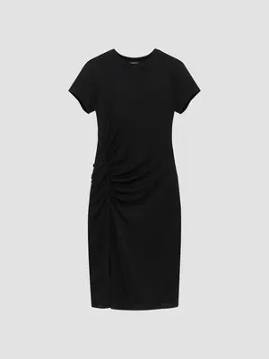 ANINE BING Vida Ruched Midi-dress