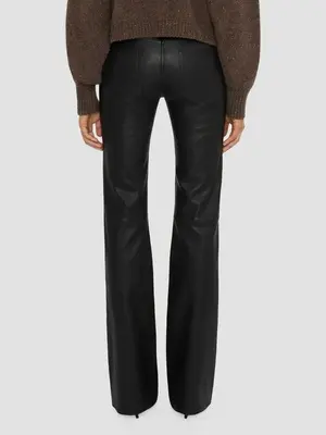 FRAME The Leather Low-rise Rodeo Pants