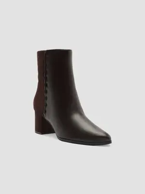 ALEXANDRE BIRMAN Jesse 60mm Leather Ankle Boots - Dark Brown