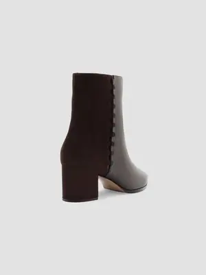 ALEXANDRE BIRMAN Jesse 60mm Leather Ankle Boots - Dark Brown