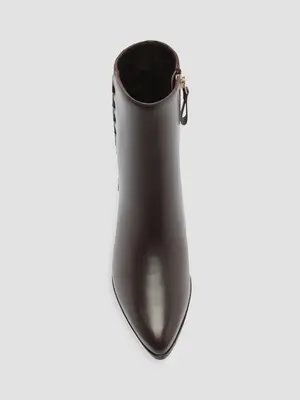 ALEXANDRE BIRMAN Jesse 60mm Leather Ankle Boots - Dark Brown