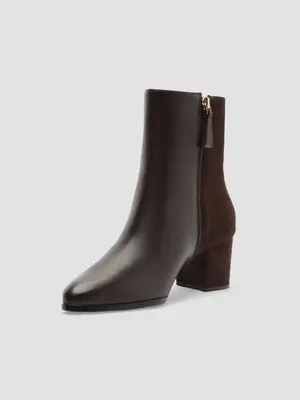ALEXANDRE BIRMAN Jesse 60mm Leather Ankle Boots - Dark Brown