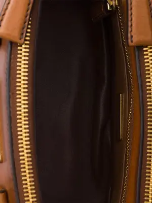 Prada Galleria Leather Mini Top Handle Bag - Brown