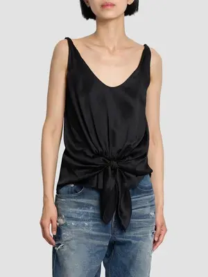 JW Anderson Front-knot Silk Top