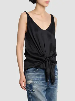 JW Anderson Front-knot Silk Top