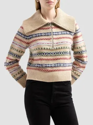 DH New York Everest Half-zip Knitted Top