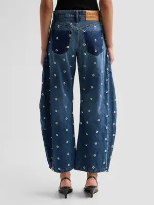 A.W.A.K.E. Mode A. W.a. K.e. Mode Studded Barrel-leg Jeans