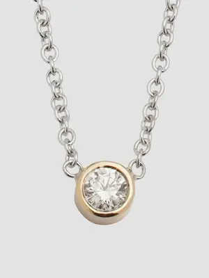 ZOE LEV 14k White & Rose Gold & 0.10 Tcw Diamond Necklace - Silver