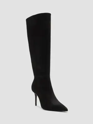 Schutz Mikki 80mm Nubuck Leather Knee-high Boots