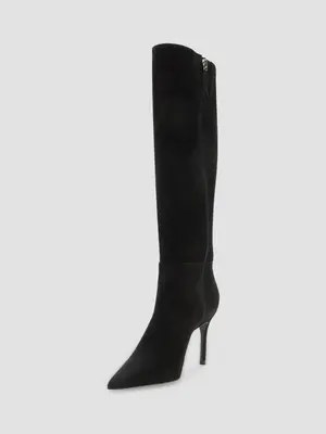 Schutz Mikki 80mm Nubuck Leather Knee-high Boots