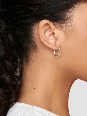 Ippolita Glamazon Sterling Squiggle Hoop Earrings/2.6