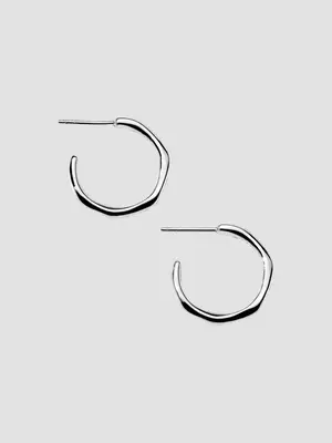 Ippolita Glamazon Sterling Squiggle Hoop Earrings/2.6