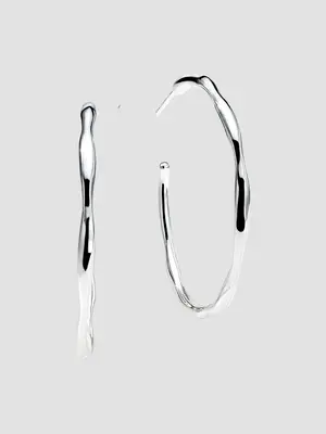 Ippolita Glamazon Sterling Squiggle Hoop Earrings/2.6