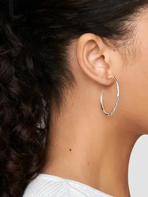 Ippolita Glamazon Sterling Squiggle Hoop Earrings/2.6
