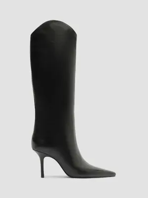 Schutz Mary Ellen 80mm Leather Boots - Black