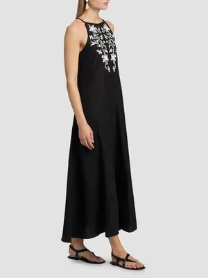 Kobi Halperin Regina Embroidered Midi-dress
