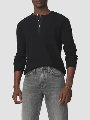 Joe's Jeans Waffle-knit Cotton Henley