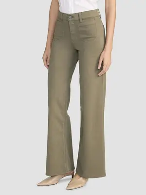 FRAME Le Slim Palazzo Cotton-blend Wide-leg Jeans