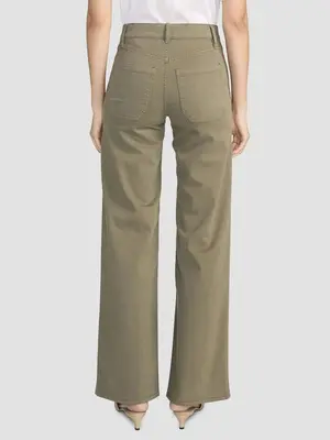 FRAME Le Slim Palazzo Cotton-blend Wide-leg Jeans