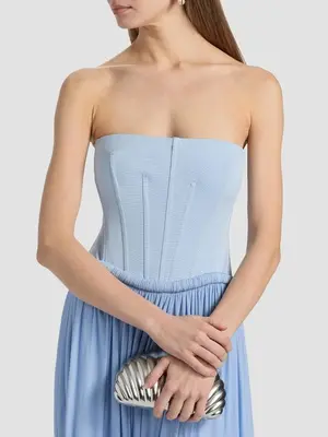 Simkhai Adalys Corset Ruched Maxi Dress