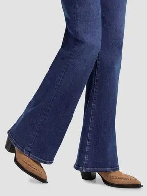 FRAME The Icon Mid-rise Stretch Flare Jeans - Solace