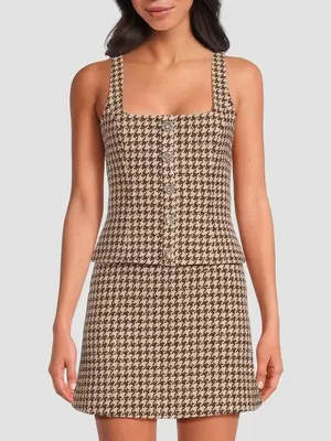 Likely Calissa Houndstooth Minidress