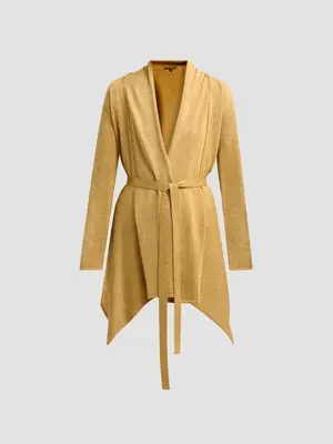 Kobi Halperin Tate Metallic Knit Cardigan - Gold