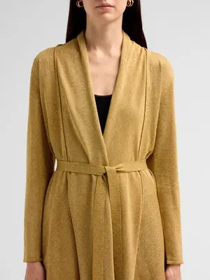 Kobi Halperin Tate Metallic Knit Cardigan - Gold