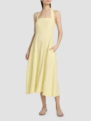 A.L.C. Elinor Linen-blend Midi-dress