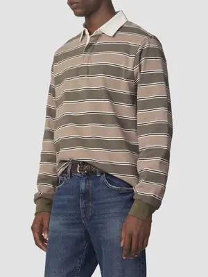 Joe's Jeans Striped Cotton Rugby Shirt - Tea Leaf Multi
