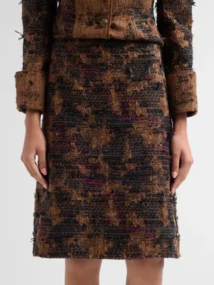 Kobi Halperin Olsen Tweed Knee-length Skirt