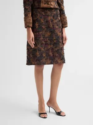 Kobi Halperin Olsen Tweed Knee-length Skirt