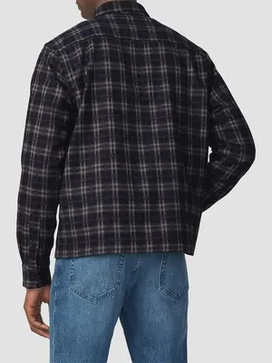 Joe's Jeans Plaid Double Flap Pocket Shirt - Navy Multi