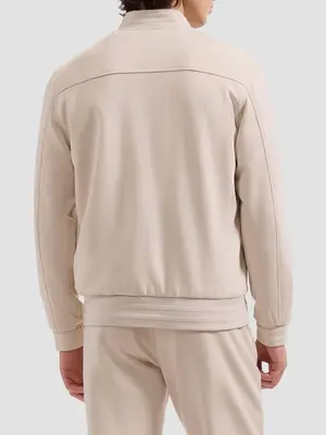 Bugatchi Soft Touch Bomber Jacket - Almond