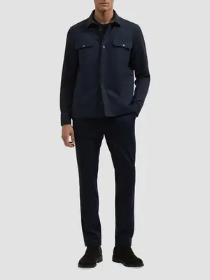 Bugatchi Button-front Knit Shirt Jacket