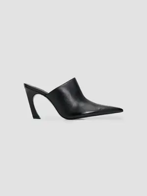 Schutz Lexi 95mm Leather Mule Pumps - Black