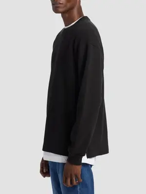 FRAME Waffle-textured Crewneck T-shirt