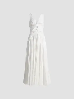 Simkhai Vivianne Center Twist Midi-dress - White