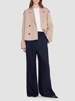 ANINE BING Rickie Crop Trench Coat