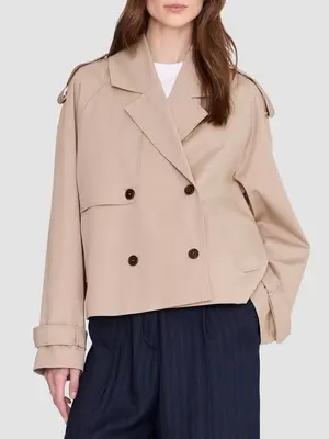 ANINE BING Rickie Crop Trench Coat