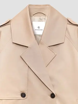 ANINE BING Rickie Crop Trench Coat