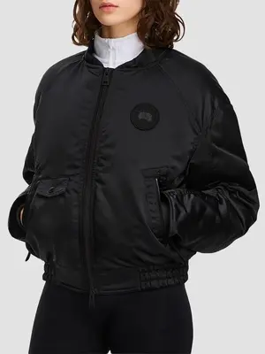 Canada Goose Jade Satin & Down Bomber Jacket - Black