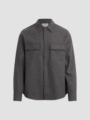 Joe's Jeans Pocket Flannel Overshirt - Grey