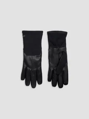 Canada Goose Leather Touchscreen Gloves - Black
