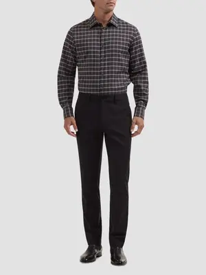 Bugatchi Julian Woven Shaped Cotton-cashmere Shirt