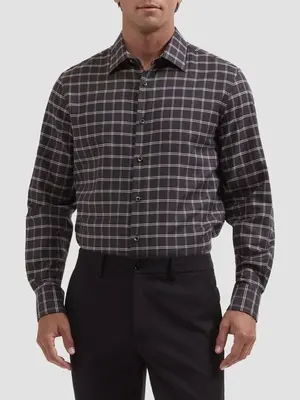 Bugatchi Julian Woven Shaped Cotton-cashmere Shirt
