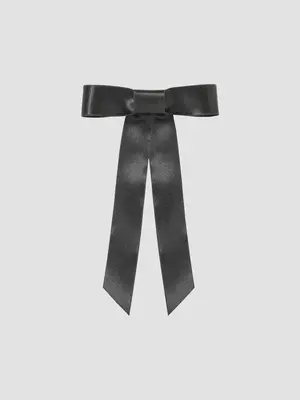 JENNIFER BEHR Sasha Bow Silk Barrette - Black