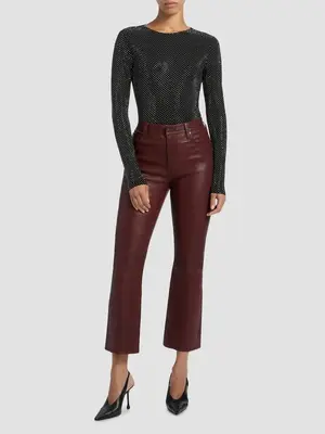 FRAME Rhinestone-embellished Jersey Top